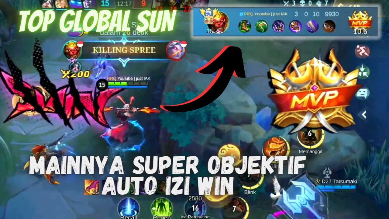 Top Global SUN Mainnya Super Objektif Izi WIN ft. @AbyssSC Top Global ...