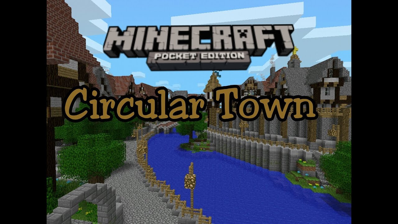 Minecraft PE - Circular Town - Map review - YouTube
