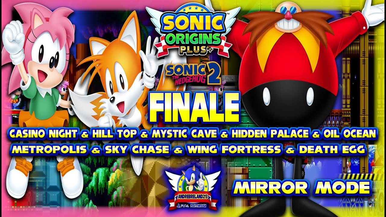 Sonic Origins Plus PS4 (1080p) - Sonic 2 with Amy & Tails in Mirror ...