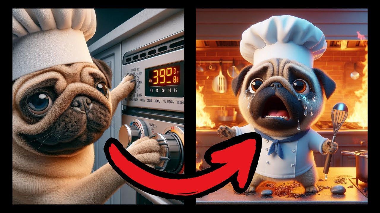 Pug goes up in flames #story #cute #funny - YouTube