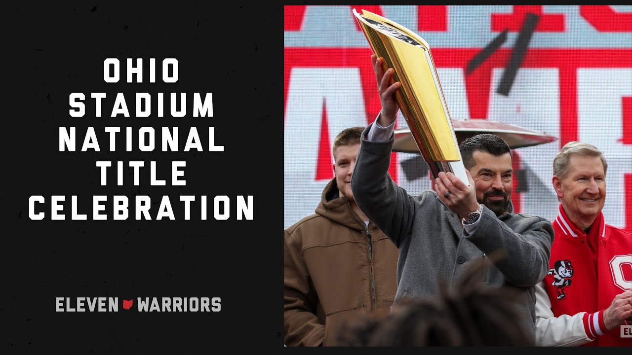Ohio State celebrates its national championship at Ohio Stadium - YouTube