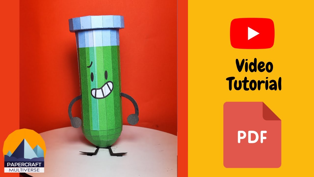 How to Make Test Tube | Inanimate Insanity | Papercraft Tutorial | Easy ...