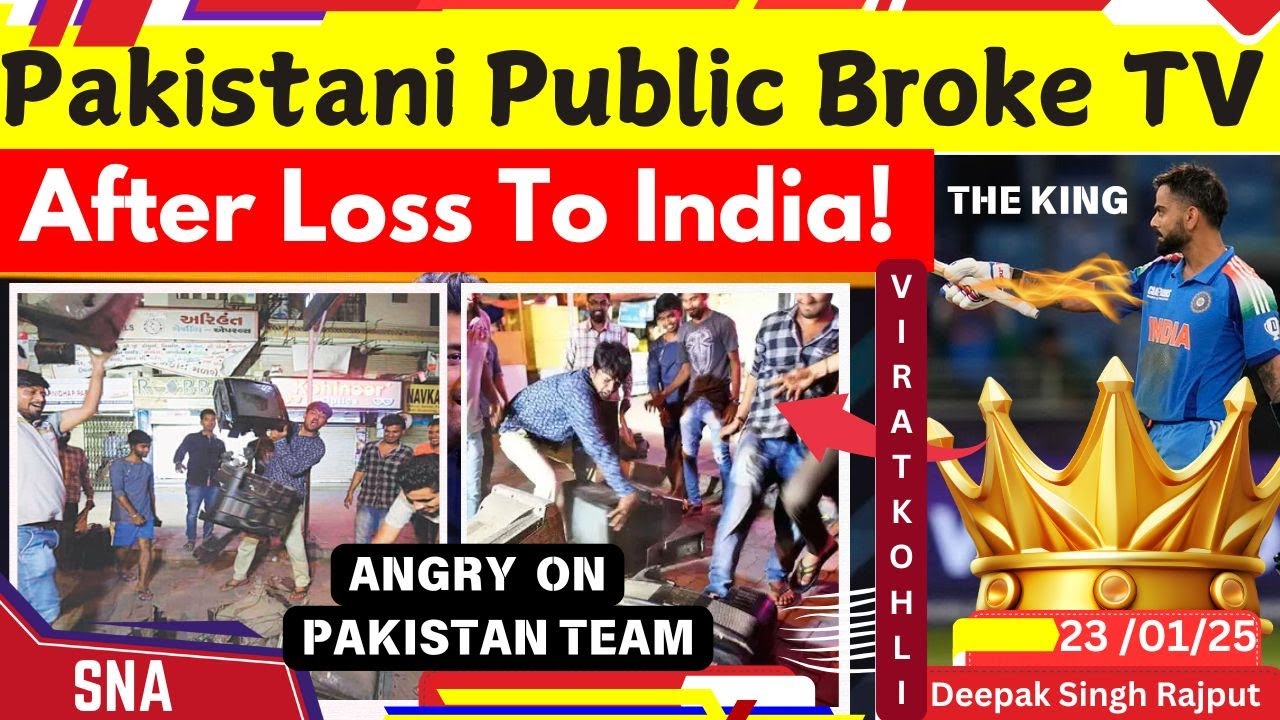 Angry Pakistani Fans Break TVs After India Defeats Pakistan! Champions ...