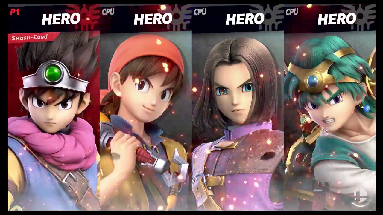 Super Smash Bros. Ultimate - Dragon Quest: Hero (4 players) - YouTube