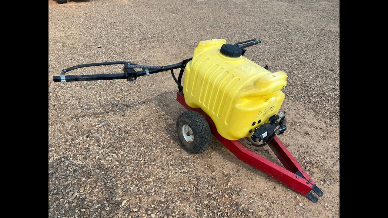Towable 40 Gallon Boom Sprayer - YouTube