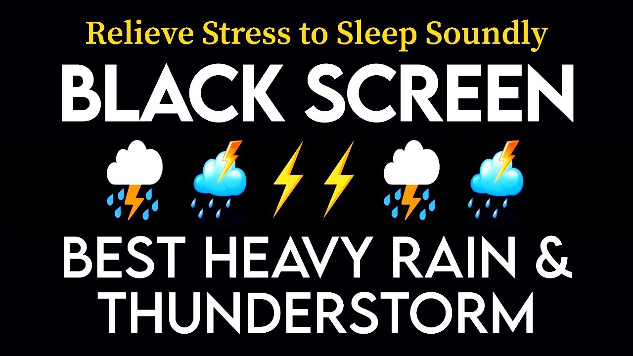 RELIEVE STRESS TO SLEEP SOUNDLY IN 3 MINUTES WITH HEAVY RAINFALL ...