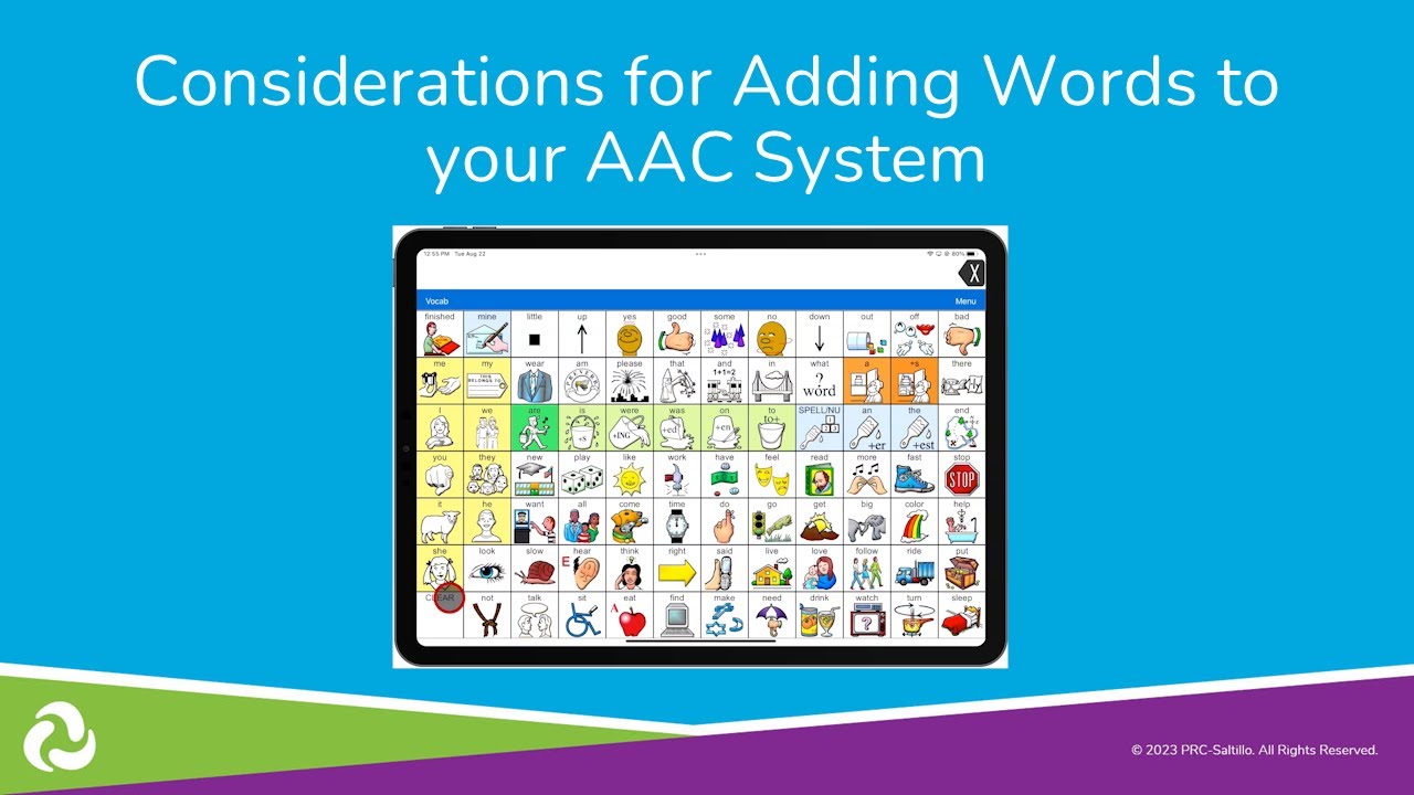 Considerations for Adding Words to your AAC System - YouTube