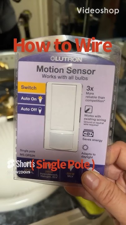 How to wire LUTRON Motion Sensor light switch (single pole) occupancy ...