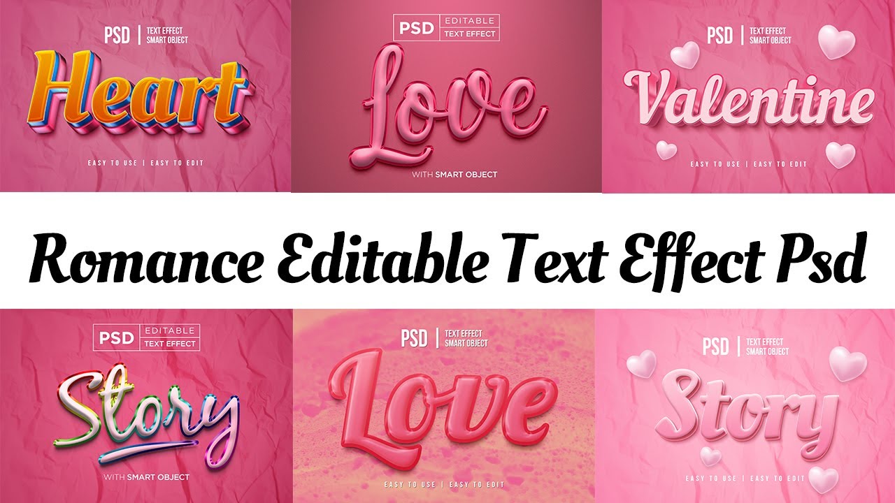VALENTINES TEXT EFFECT PSD FILE PART 36 FREE DOWNLOAD - YouTube