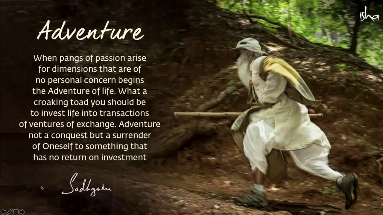 Sadhguru reading out his poem adventure - YouTube