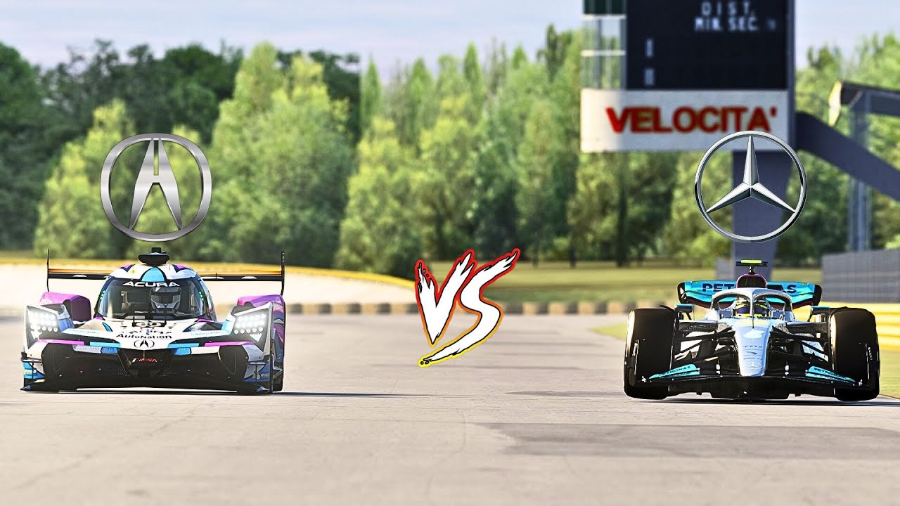 AMG F1 vs ARX06 ! DRAG RACE #dragrace #f1 #mercedes #acura - YouTube