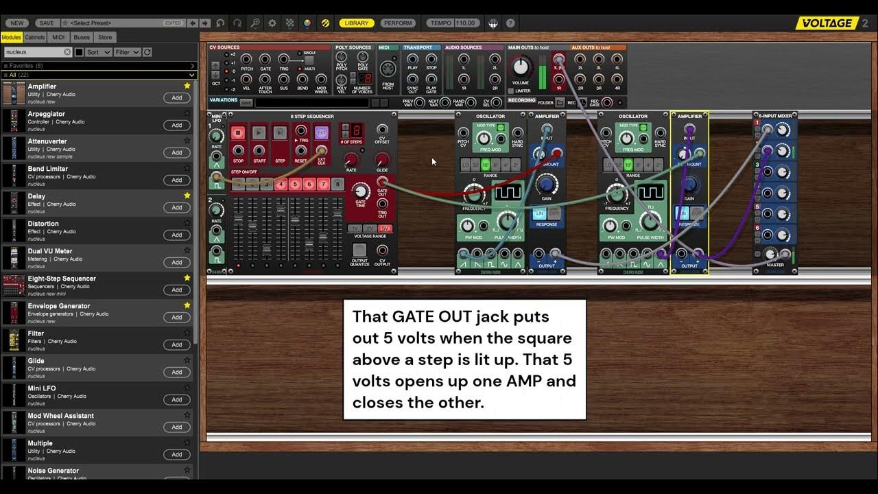 Voltage Modular Nucleus - Hocketing via a flip-flop gate - YouTube
