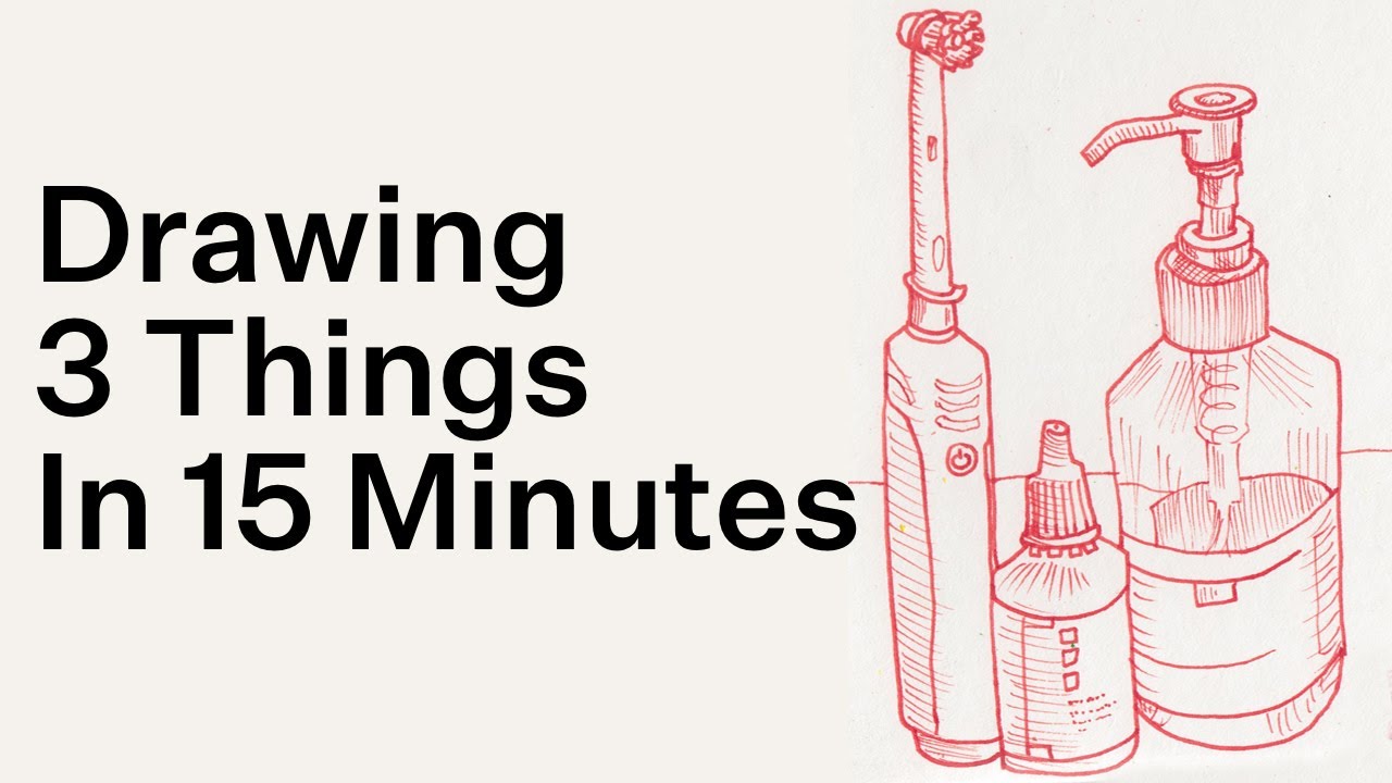 Draw 3 Things in 15 minutes - Live Drawing Party, April 10 - YouTube