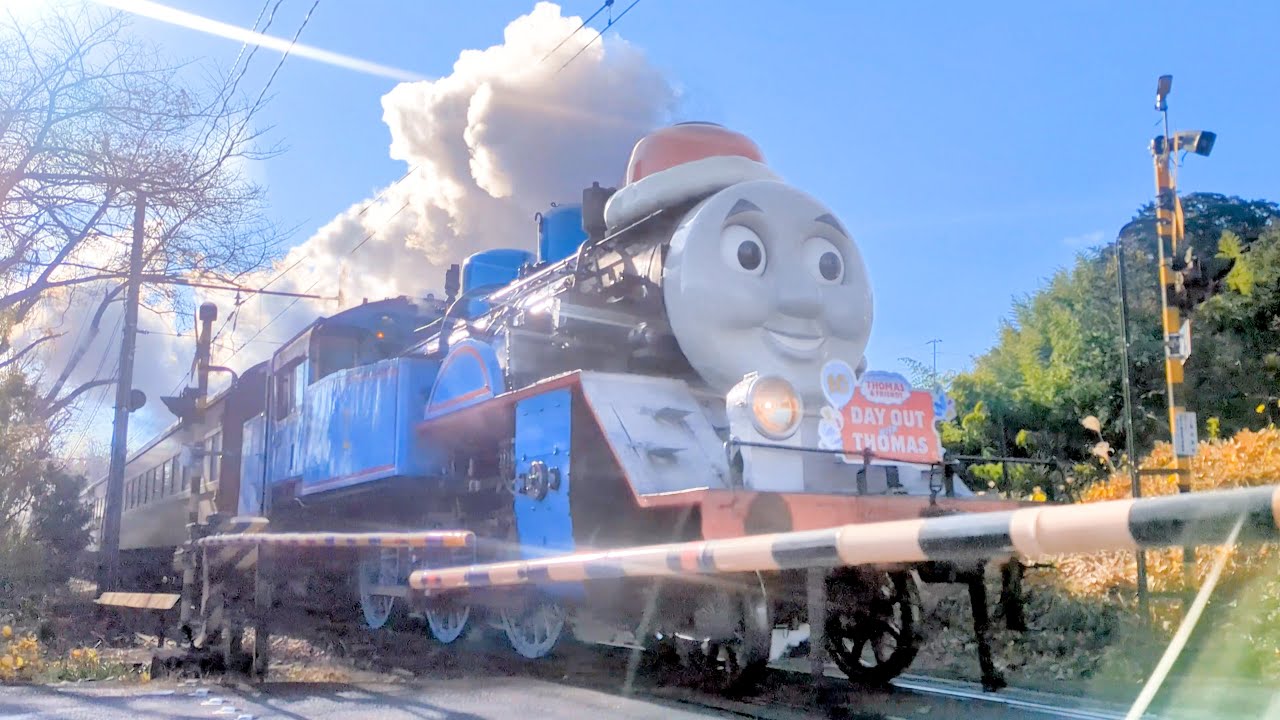 Thomas the Tank Engine at the Crossing! Christmas-Themed Train on Japan ...