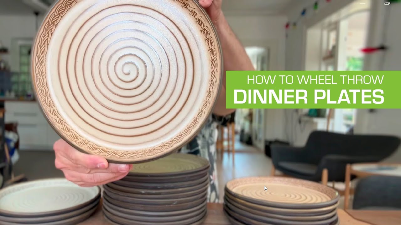 112. How to Make Dinner Plates on the Pottery Wheel - Easy - YouTube