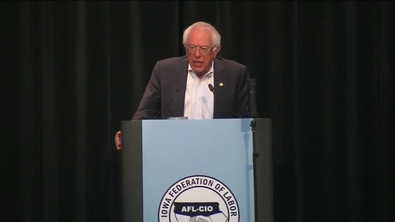 Bernie Sanders talks about strong pro-union platform - YouTube