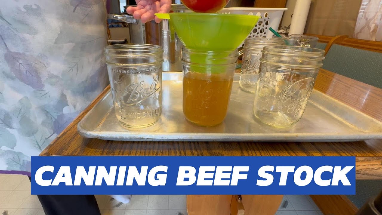 CANNING BEEF STOCK (filling my canning shelves a little bit at a time ...