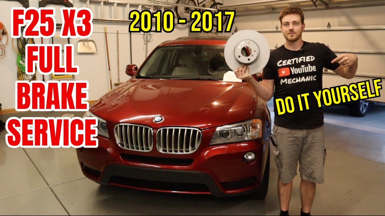 Step by step for brake service for BMW F25 X3 complete install guide ...