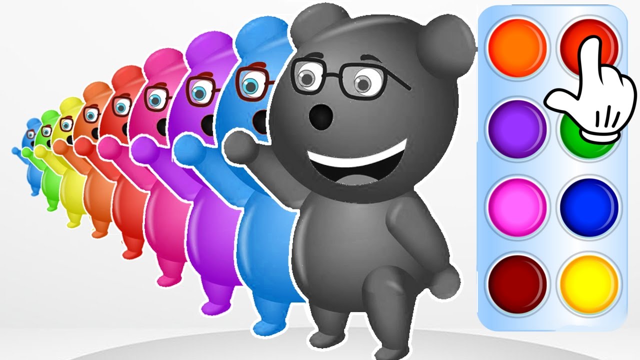 Learn Colors with Mega Gummy Bear Learning Flashy Color Animation for ...