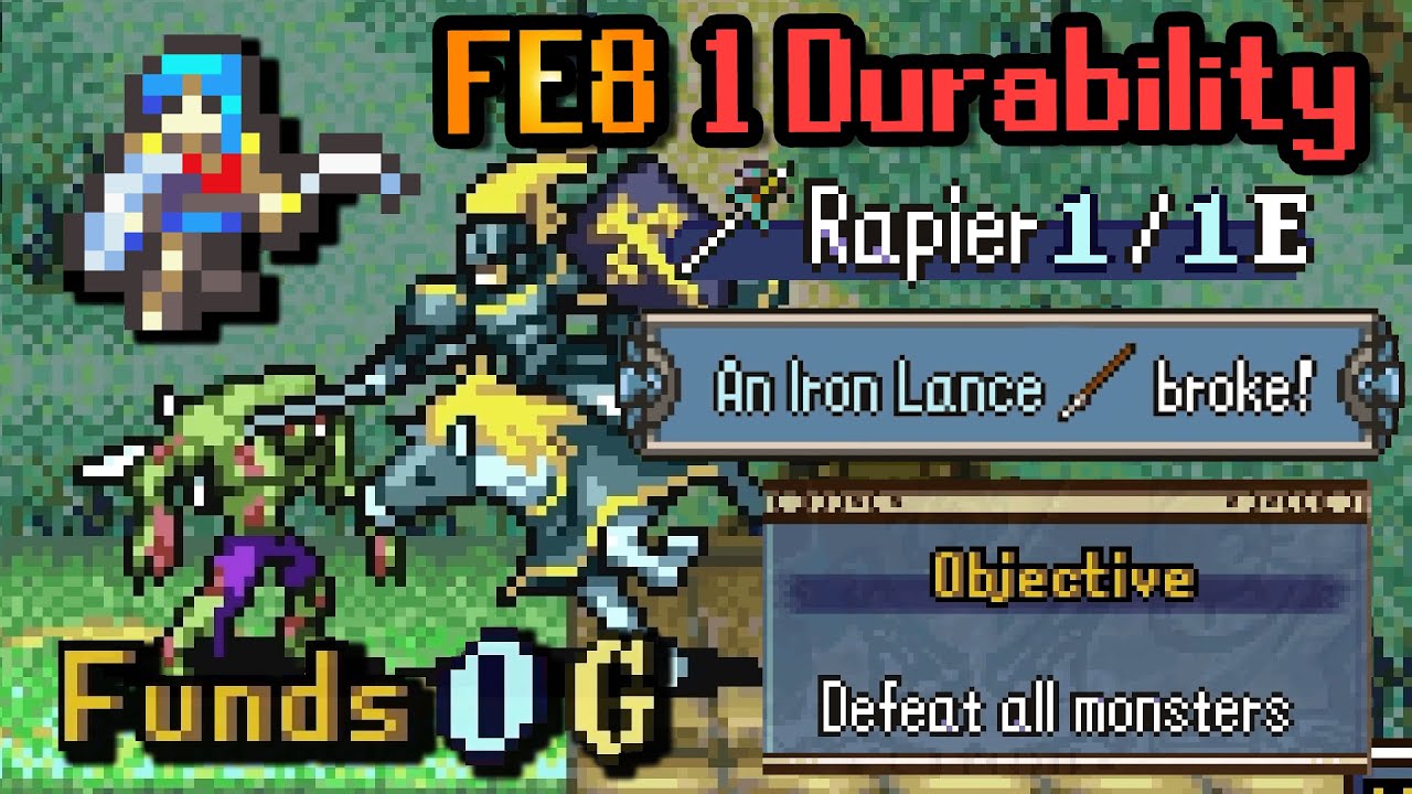 FE8 1 Durability Step 4: Go bankrupt from one rout map - YouTube