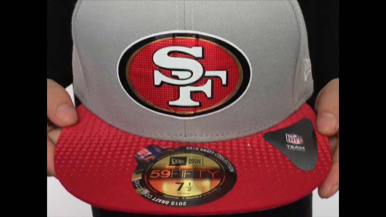 49ers '2015 NFL DRAFT' Grey-Red Fitted Hat by New Era - YouTube