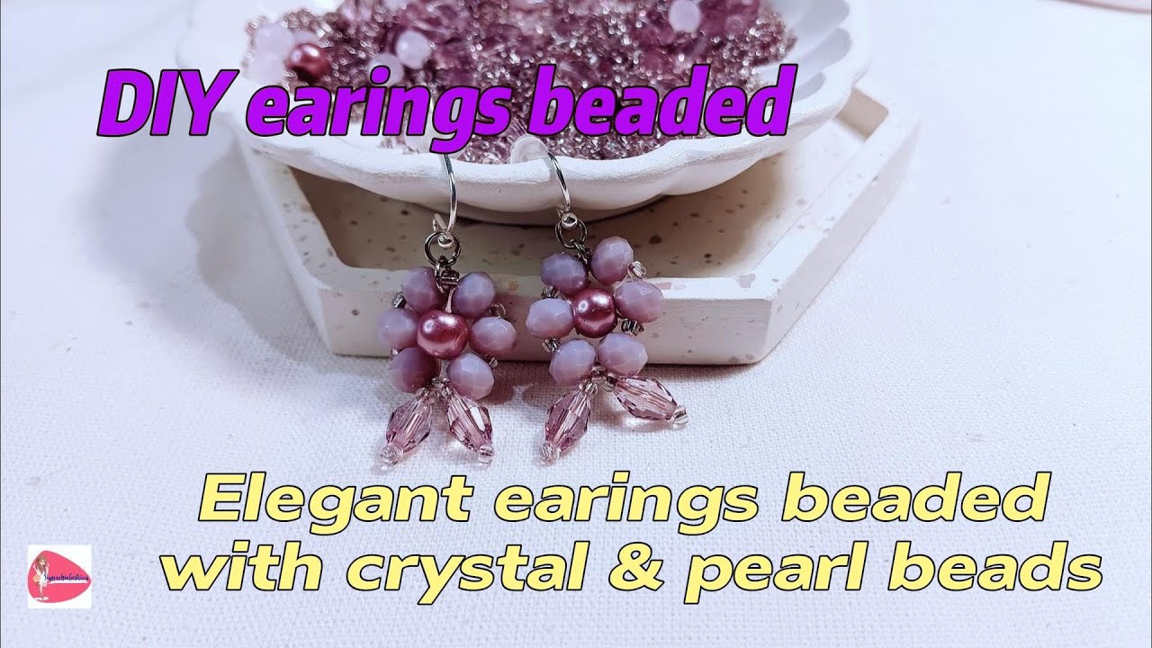 Diy Elegant earings | Diy Jewelry | how to make elegant earings beaded ...