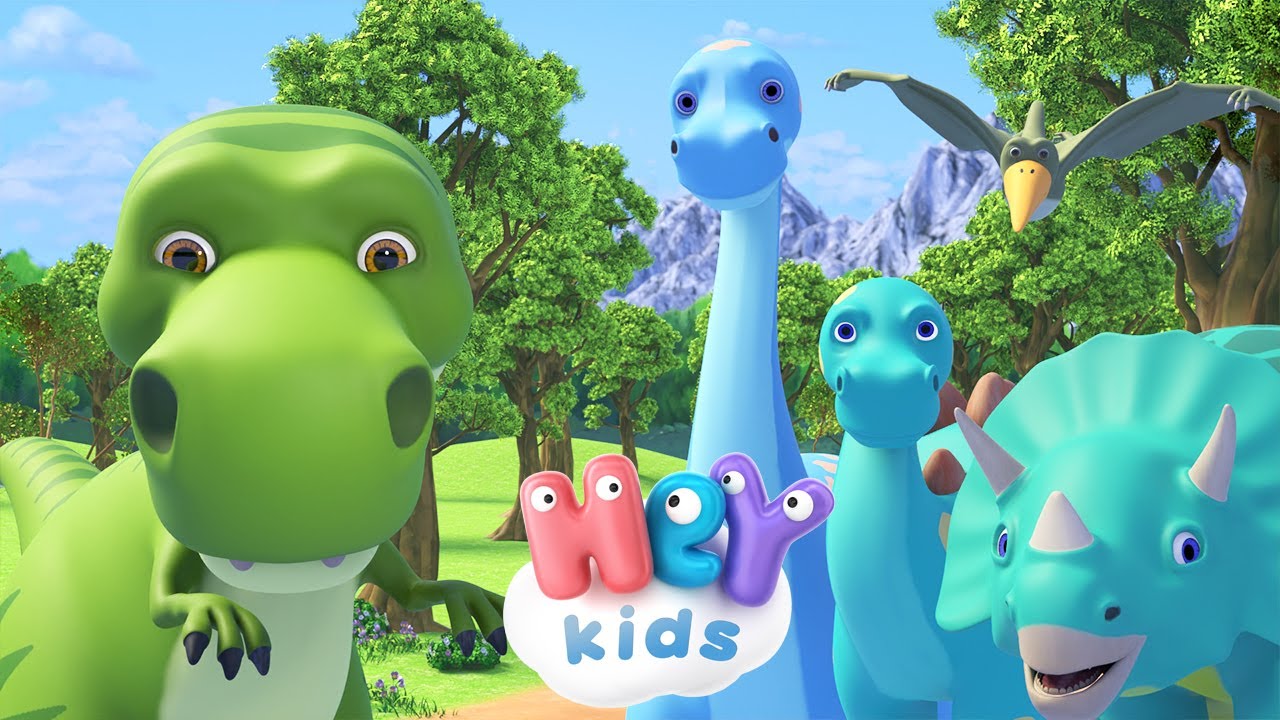 Dinosaurer for barn | HeyKids - Barnesanger på norsk - YouTube