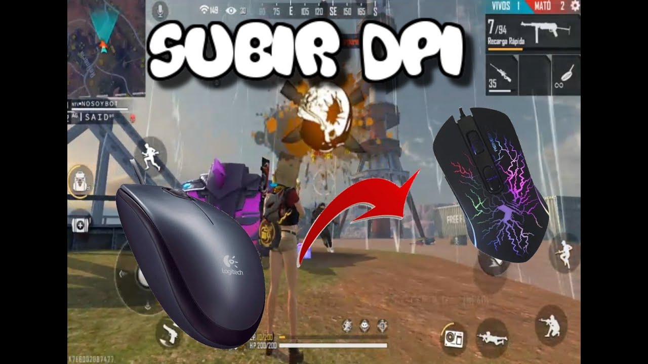 SUBIR DPI A CUALQUIER MOUSE FREE FIRE - YouTube