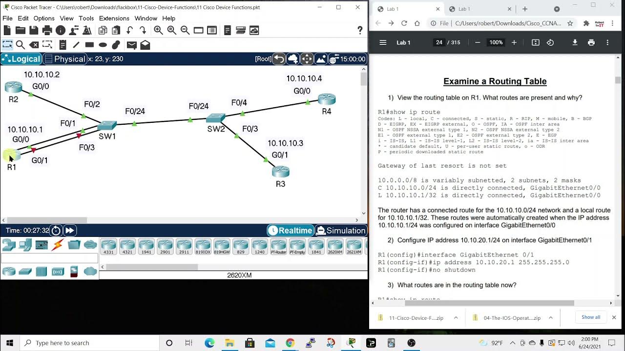 CCNA Lab: Flackbox Lab 2 - Cisco Device Functions - YouTube