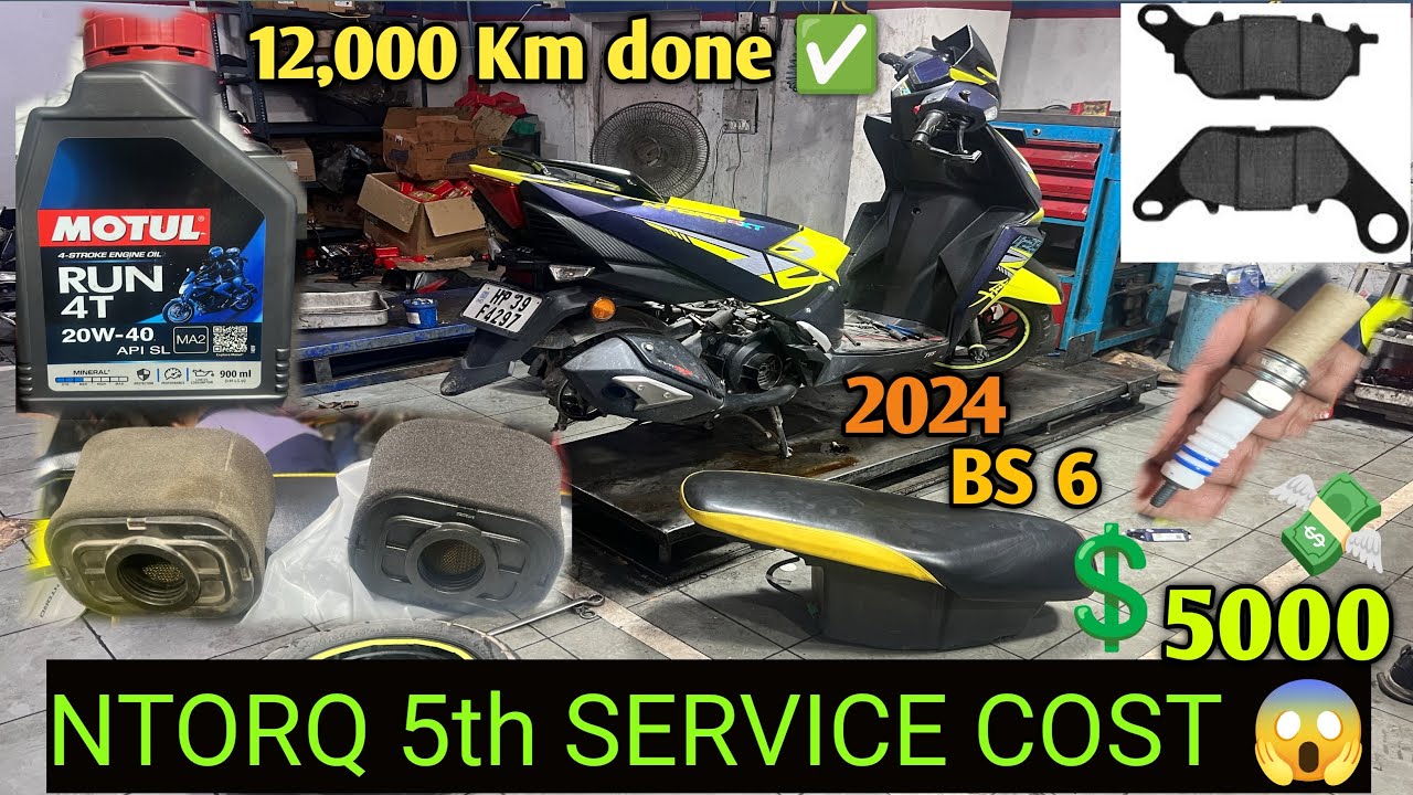 NTORQ Xt 5th Service Done FULL SERVICE DEATAILS FRONT DISC PAD ntorq-xt-5th-service-done-full-service-deatails-front-disc-pad