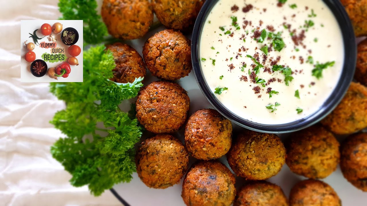 Falafel And Tahini Sauce | How To Make Delicious Falafel At Home by ...