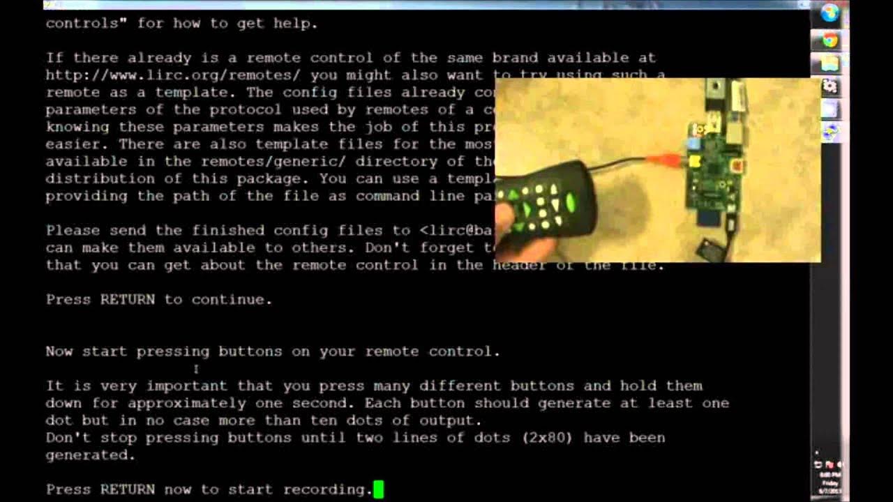 Raspbmc: Raspberry Pi IR Sensor and Remote Part2 - YouTube