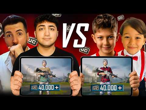 40.000 UC EN İYİ HESABI DİZEN KAZANIR! 2 YETİŞKİN vs 2 ÇOCUK! | PUBG Mobile