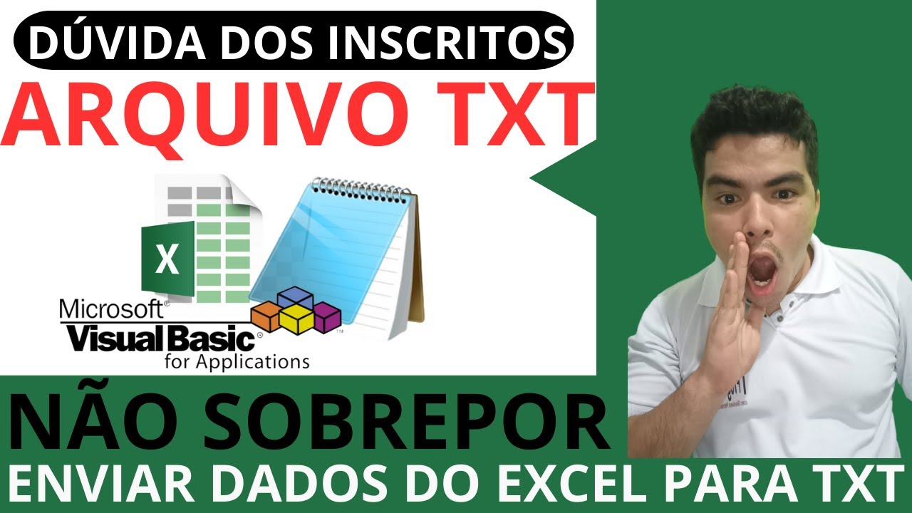 Como Exportar Dados Do Excel Para Arquivo Txt Sem Sobrepor Dados
