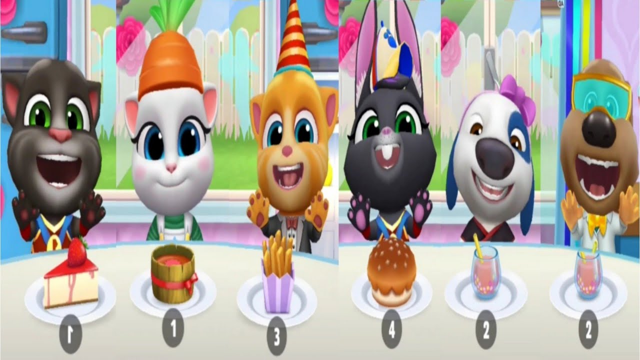 Tom 2 Vs Angela 2 Vs Ginger 2 Vs Becca Vs Hank Vs Ben My Talking Tom ...