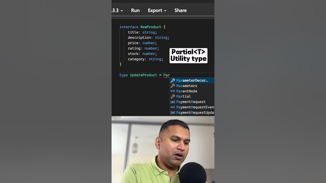 ONE CODE LINE! Create your update model , super easy #typescript #coding #beginner #english # ...