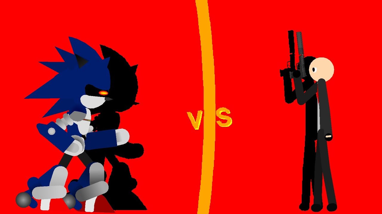 Mecha sonic vs Hitman (or agent 47) (Stick nodes animation) - YouTube