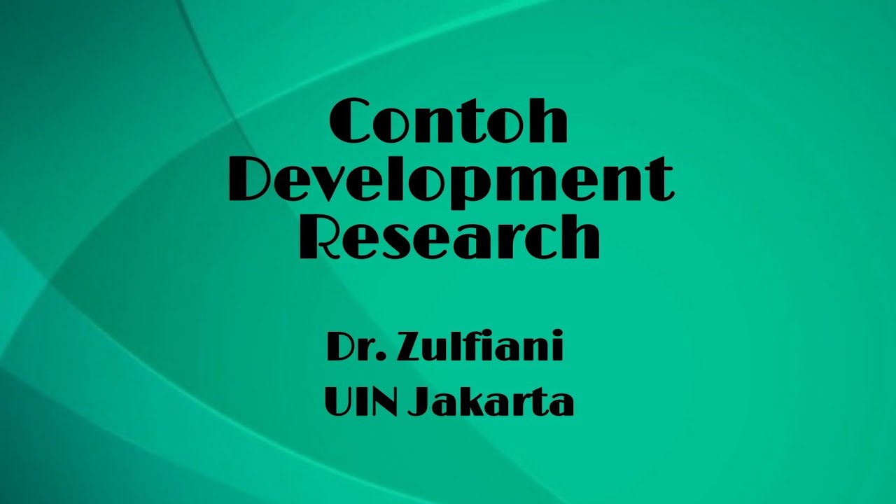 Contoh Development Research: Pengembangan Aplikasi SAA Tool - YouTube