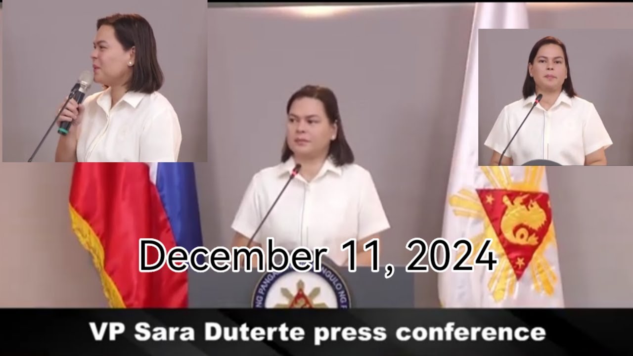 VP Sara Press Conference After QuadCom Hearing December 11, 2024 - YouTube