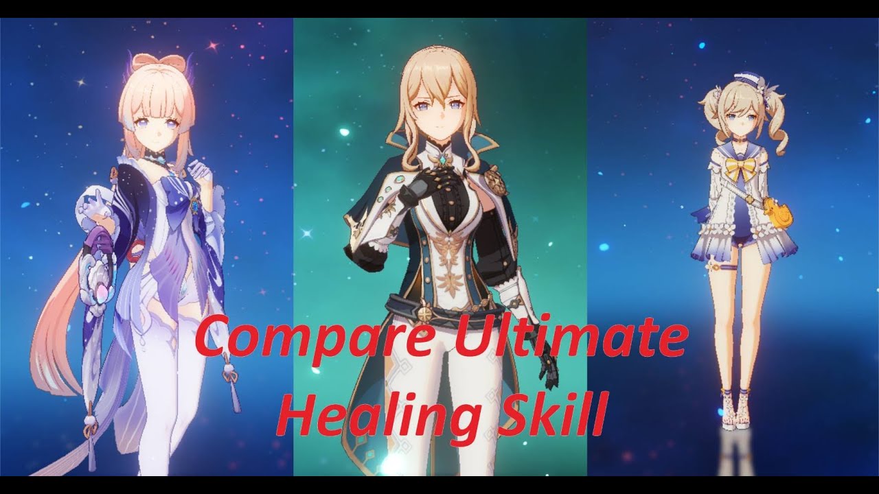Compare Healing Ultimate Skill.. Barbara VS Jean VS Kokomi.. Genshin ...