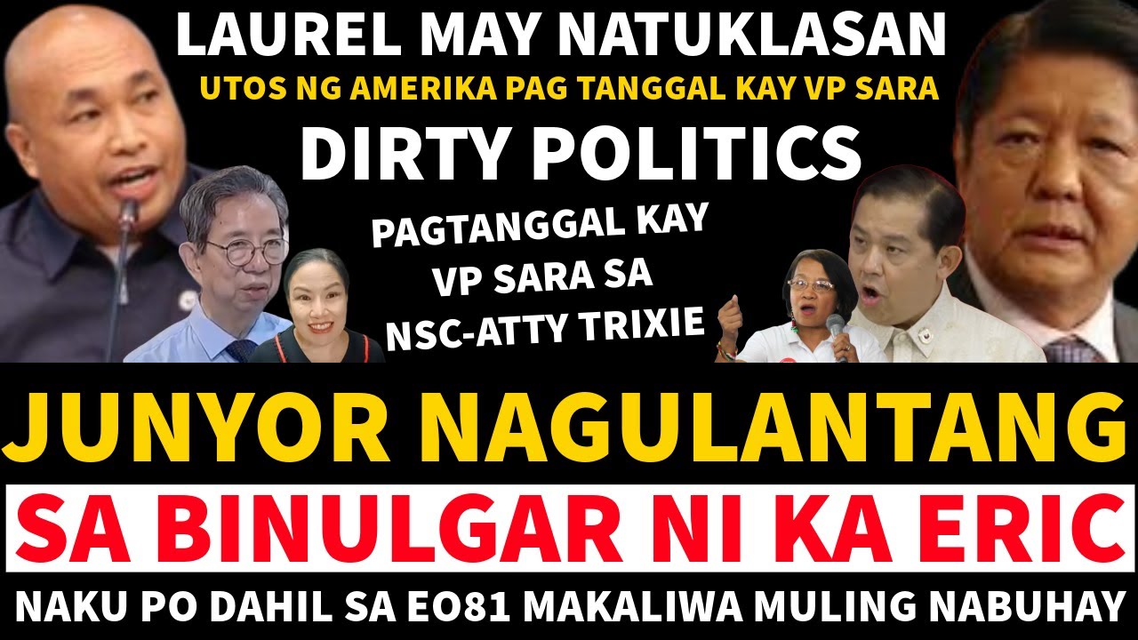 JUNYOR NAGULANTANG SA IBINULGAR NI KA ERIC BREAKING NEWS PAGTANGGAL KAY VP SA NSC UTOS NG ...