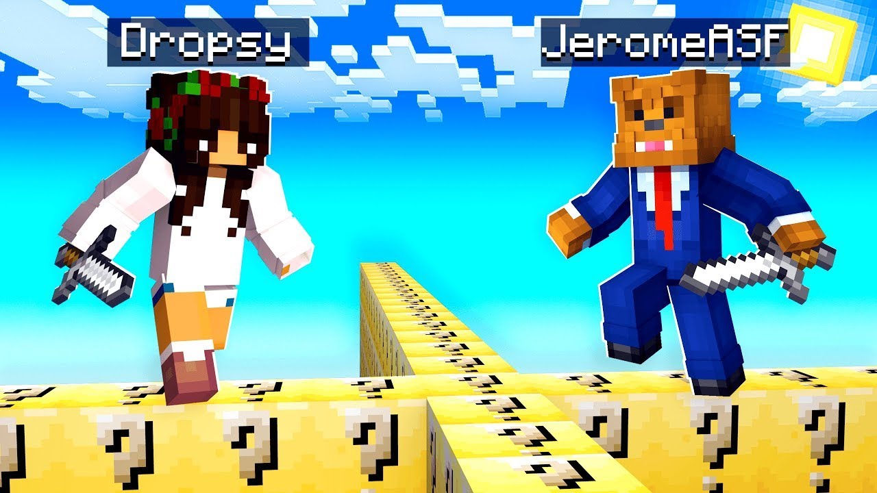 4-Player Minecraft Lucky Block Walls - YouTube