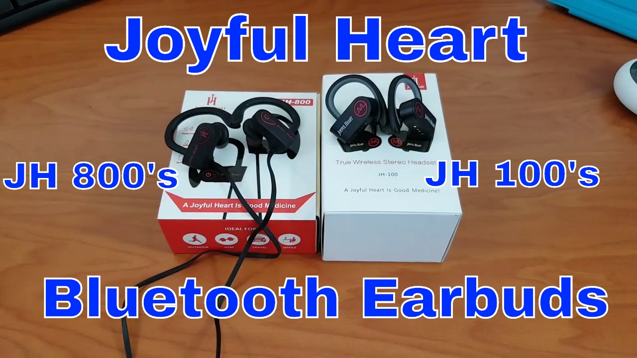 Joyful Heart Bluetooth Earbuds JH-100's and JH 800's - YouTube