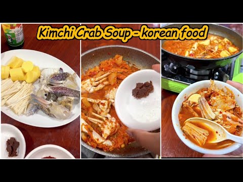 Kimchi Crab Soup - korean food - YouTube