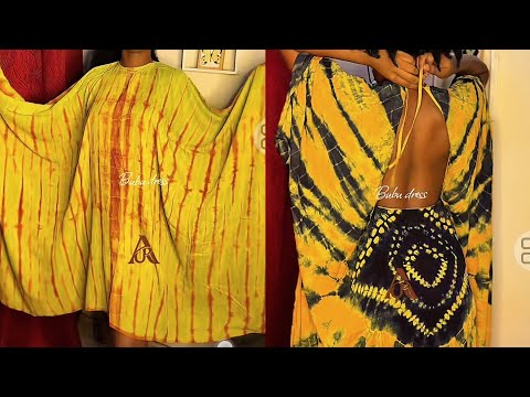 DIY :How To Cut & Sew a Stylish Open Back Bubu Dress