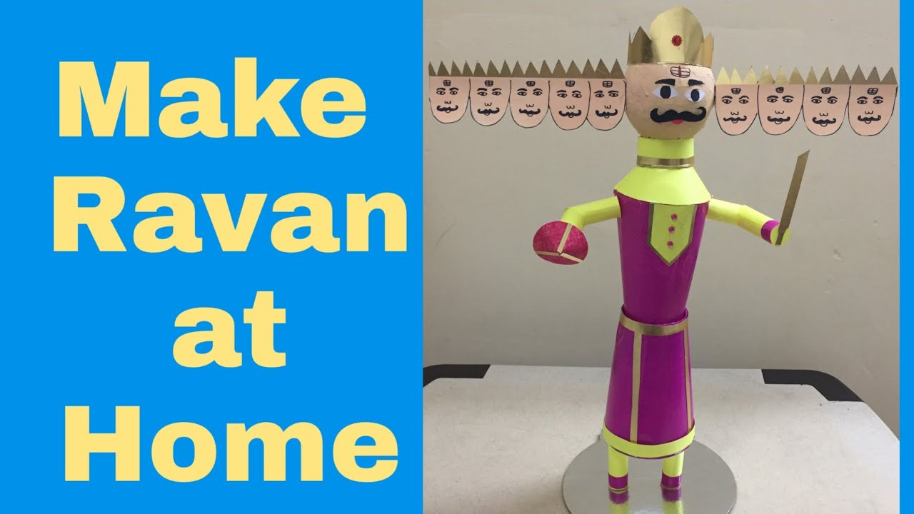 How to make ravan at home| eco friendly ravan | no use of plastic ...