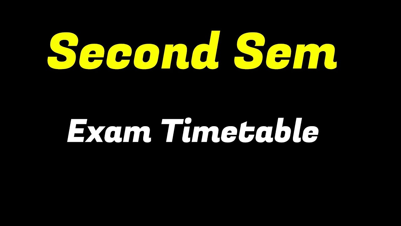 Second Sem Exam TimeTable #calicutuniversity #BA #secondsemester - YouTube