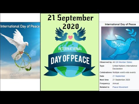 21 SEPTEMBER 2021 International Day Of Peace. - YouTube