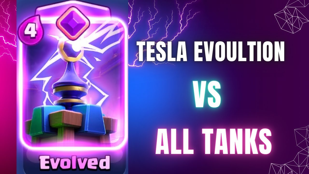 Tesla Evoultion Vs All Tanks Clash Royale #TeslaEvoultion #clashroyale ...