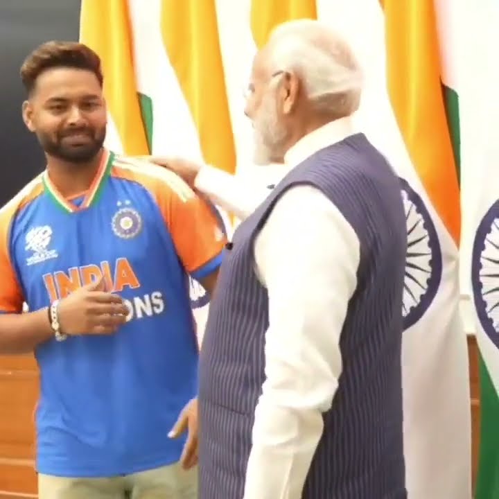 Rishabh pant funny🤣 moment with pm Narendra modi #t20worldcupfinal # ...